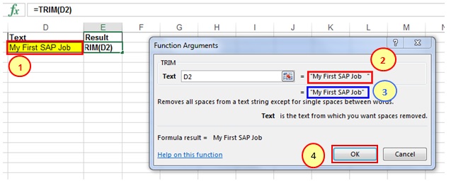 Trim Function In Ms Excel