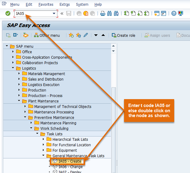 General Task List In SAP PM