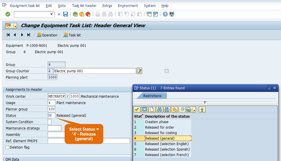 Equipment Task List In SAP PM SAPLoud
